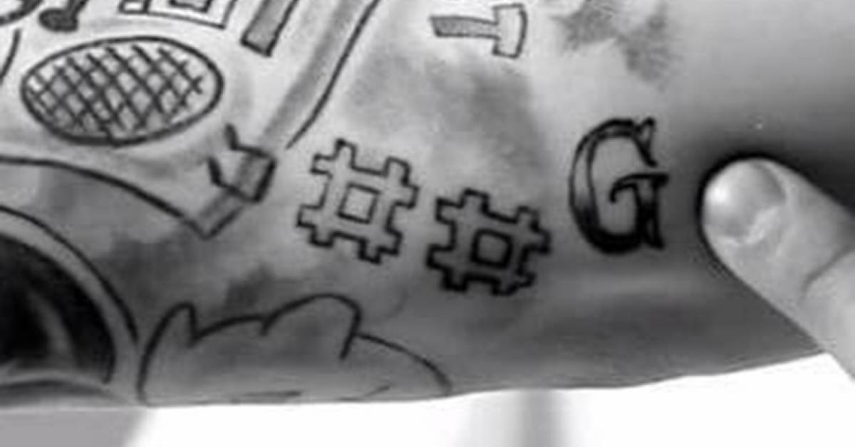 Justin Bieber's “G” tattoo