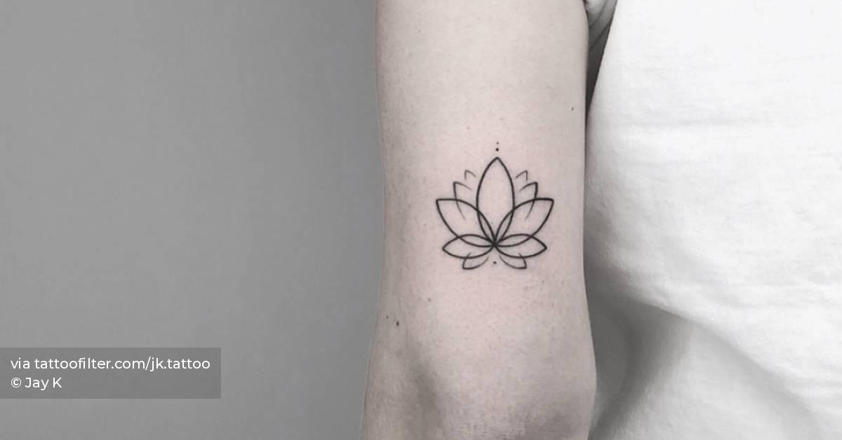 Simple Lotus tattoo in line art
