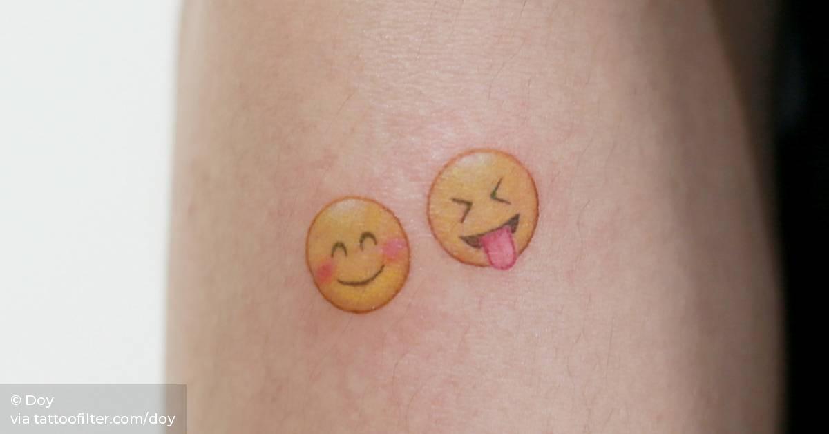 Emoticon tattoos.