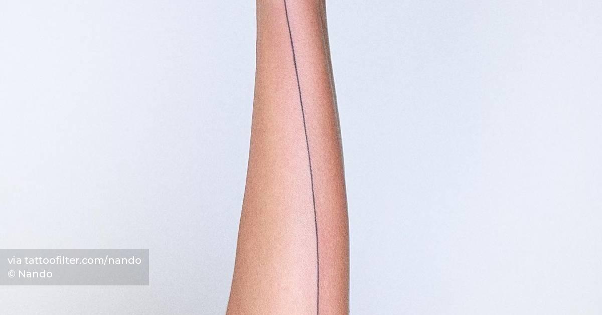 Minimalistic line tattoo done on the arm.