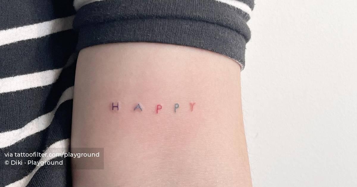 Colored Text Tattoos