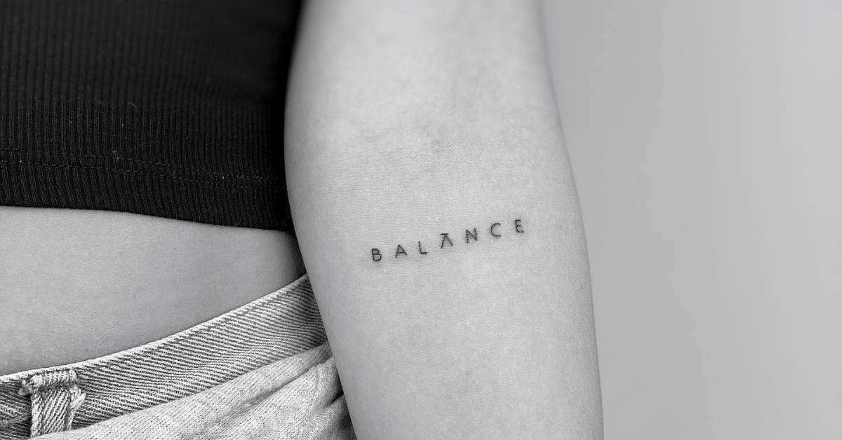 We all need balance.