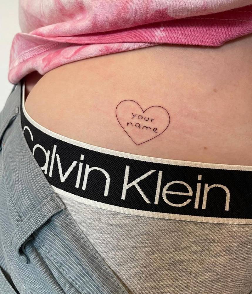 Your Name Tattooed On The Butt Cheek Your Name Tattooed On The Butt Cheek