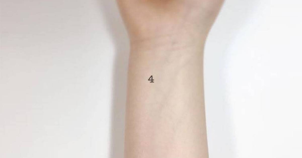 Number 4 temporary tattoo, get it here