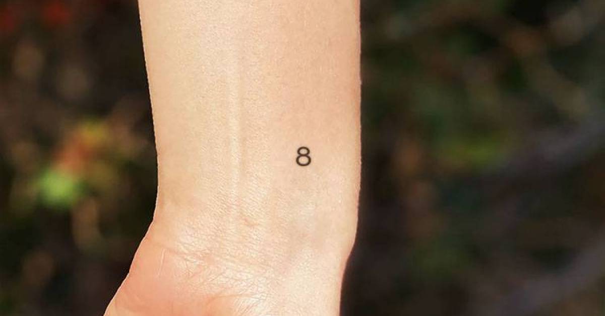 Number 8 temporary tattoo, get it here