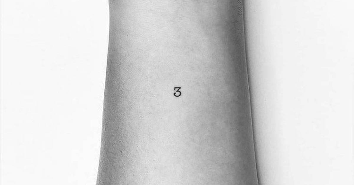 Number 3 temporary tattoo, get it here