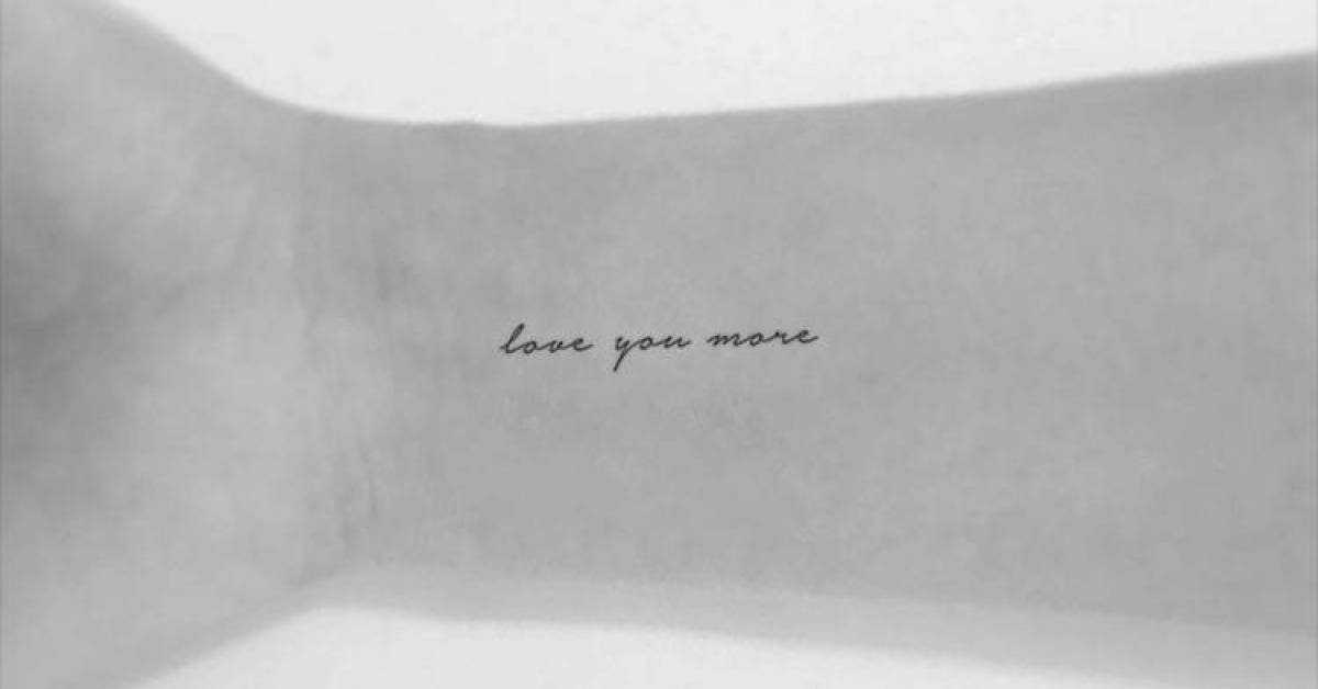 'love you more' temporary tattoo, get it here