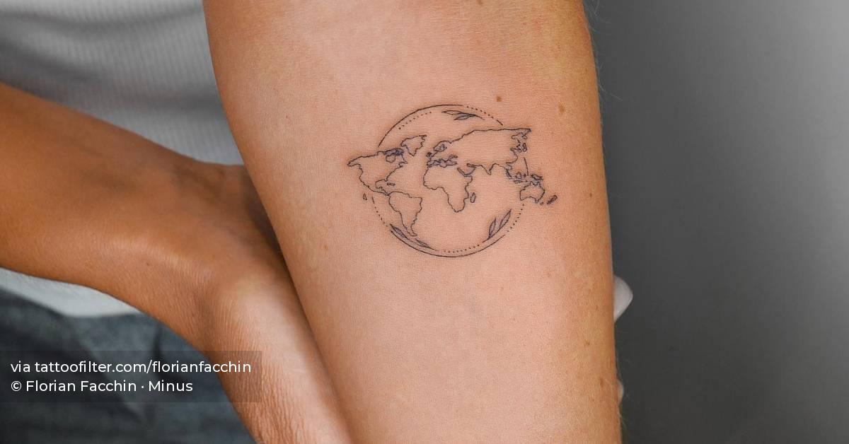 Mini World Map Tattoos Collarbone Tattoo Designs & Ideas For Men And