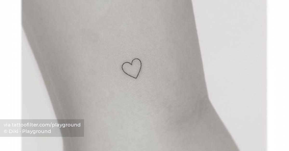 Mini heart tattoo done on the inner arm.