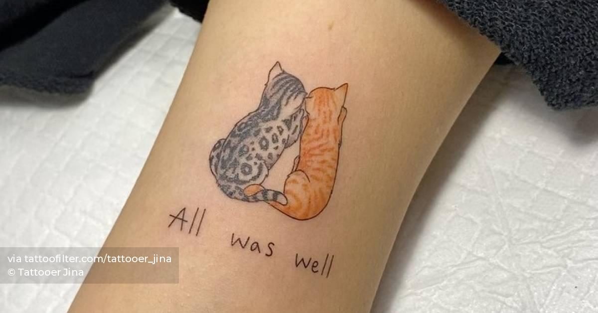 Cats All Is Well Tattoo On The Bicep cats-all-is-well-tattoo-on-the-bicep
