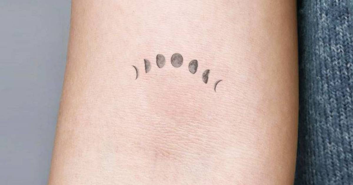 Moon phases temporary tattoo, get it here