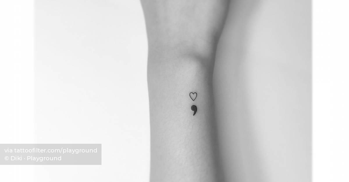 Semicolon Love Heart Tattoos Some Cool Tattoos I Got To Do! Heart