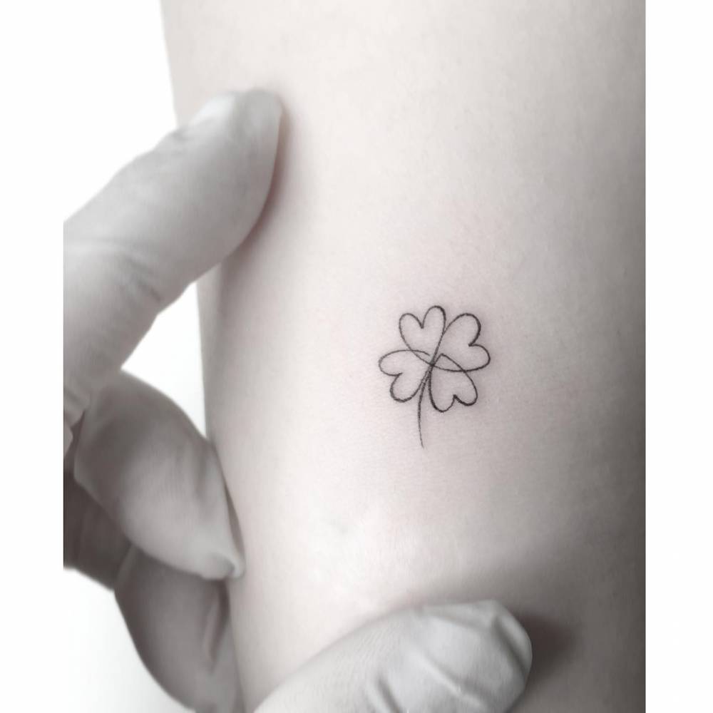 Four Leaf Clover Tattoo Located On The Inner Arm 