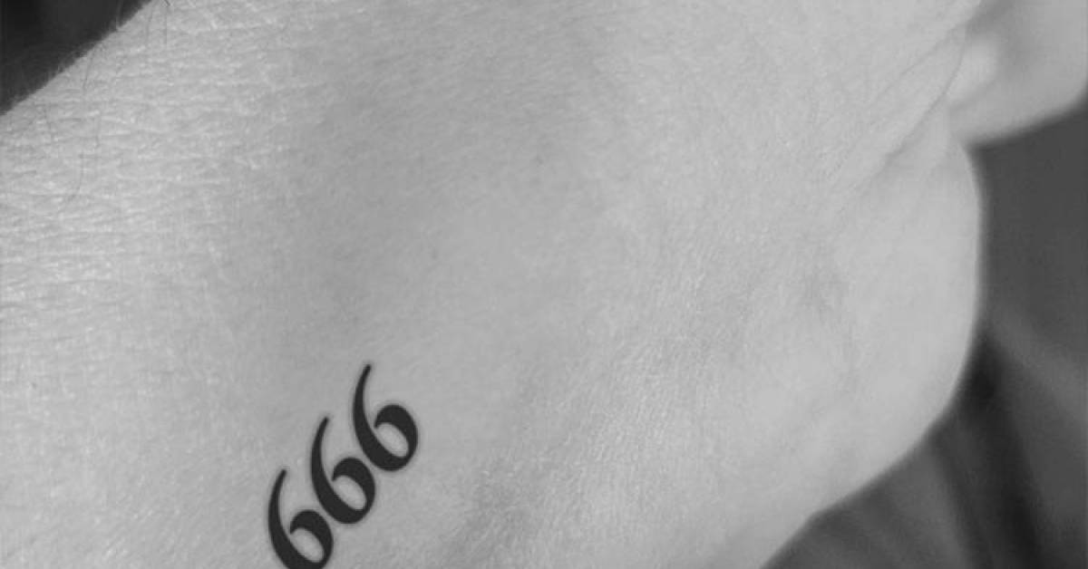 Angel number 666 temporary tattoo, get it here