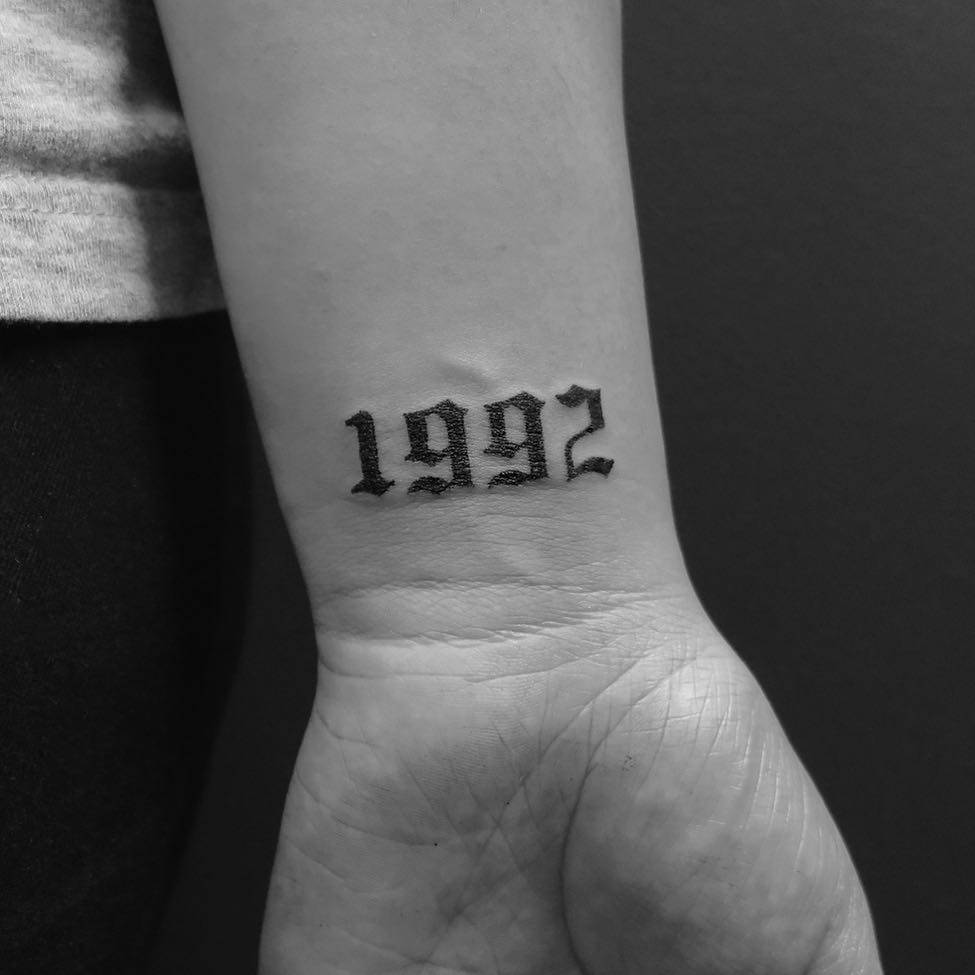 Tattoo Of The Year 1992 Hand Poked On The Wrist Tattoo Of The Year 1992 Hand Poked On The Wrist