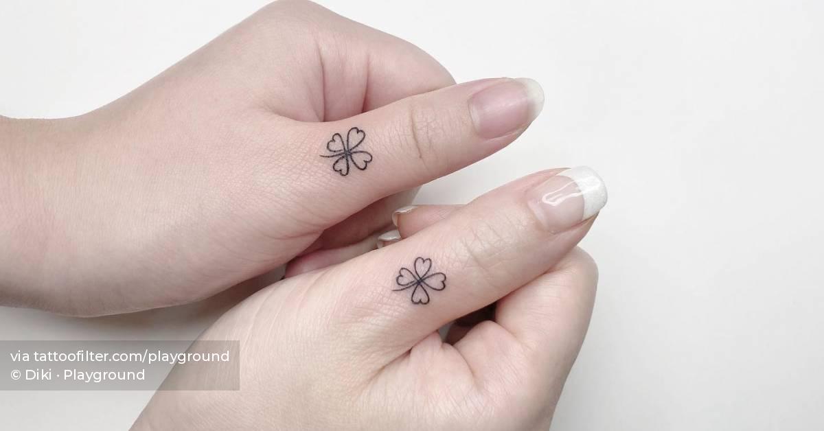 Matching four leaf clover tattoo for best friends.