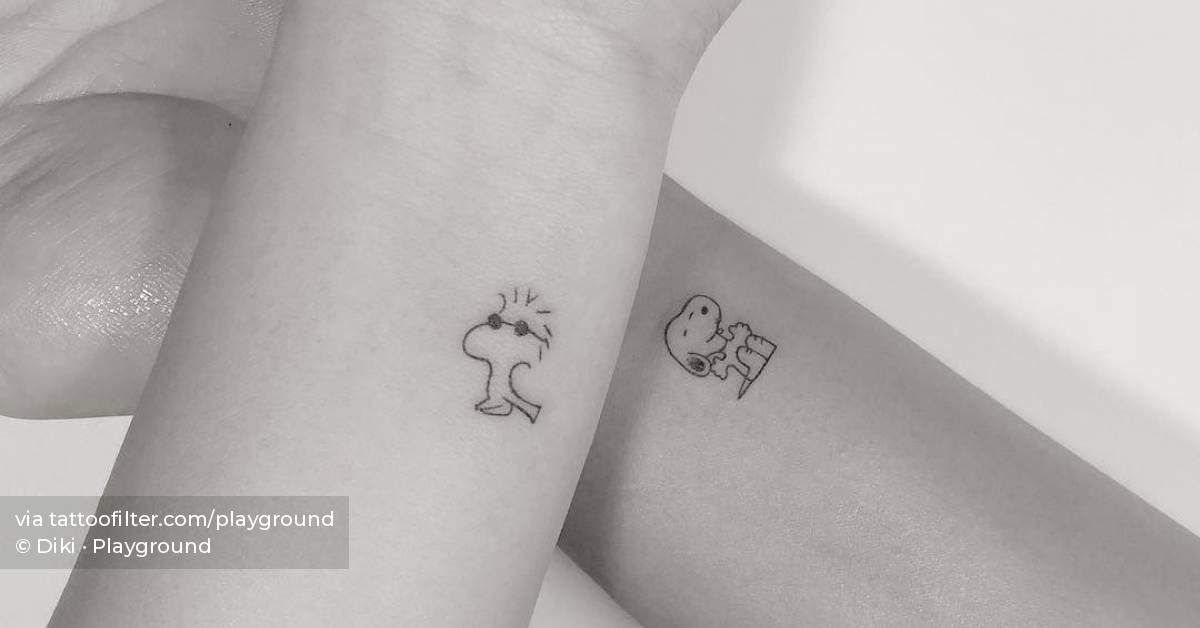 Snoopy Matching Tattoos Snoopy And Woodstock Tattoo Designs For