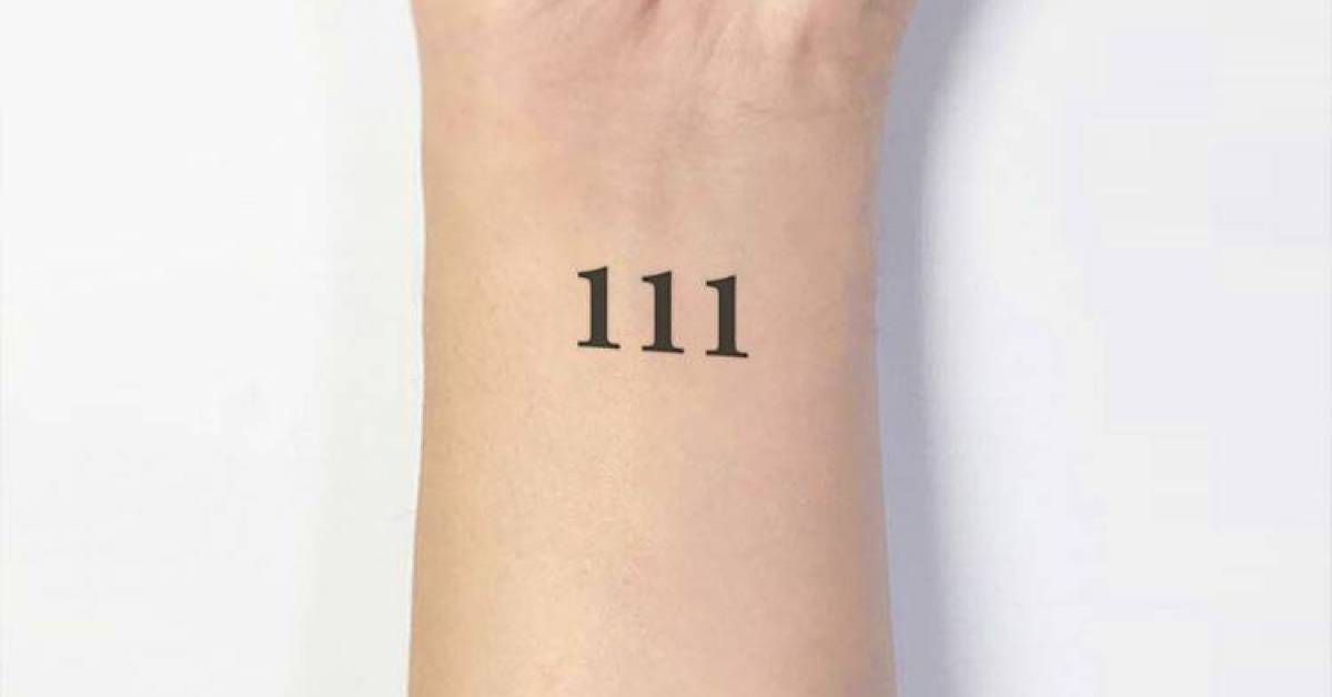 Angel number 111 temporary tattoo, get it here