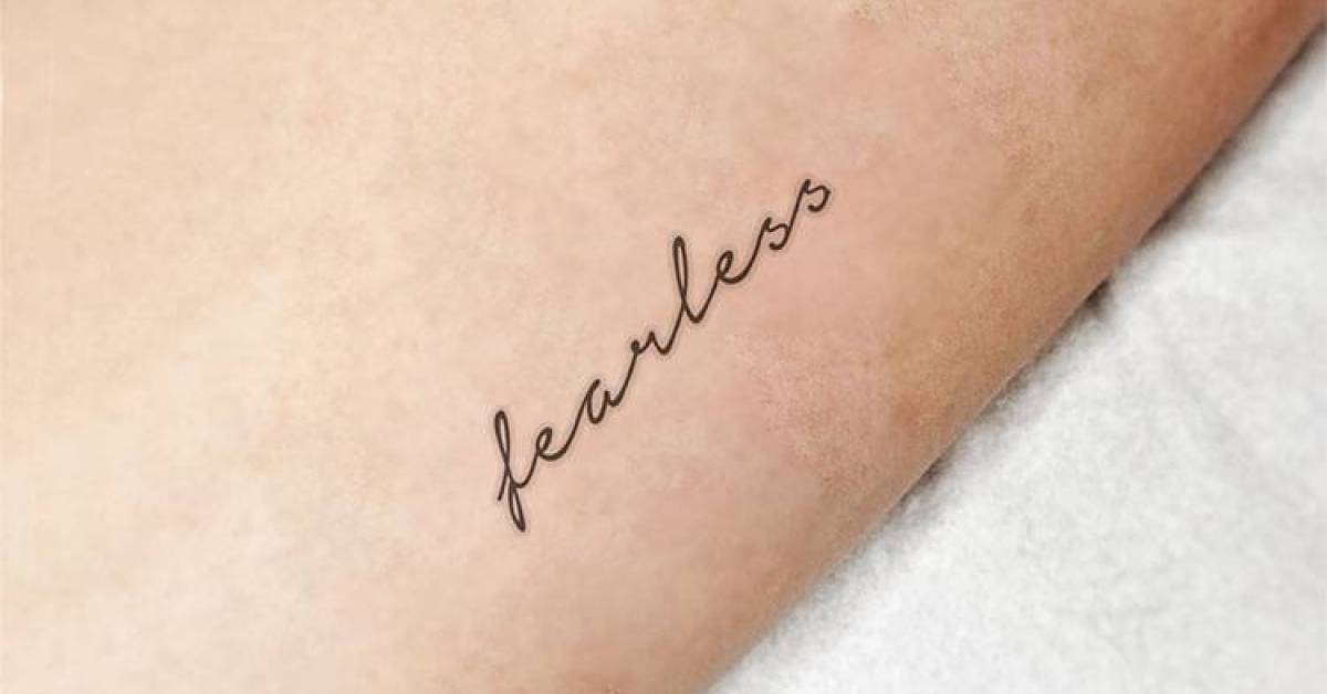 'Fearless' temporary tattoo, get it here