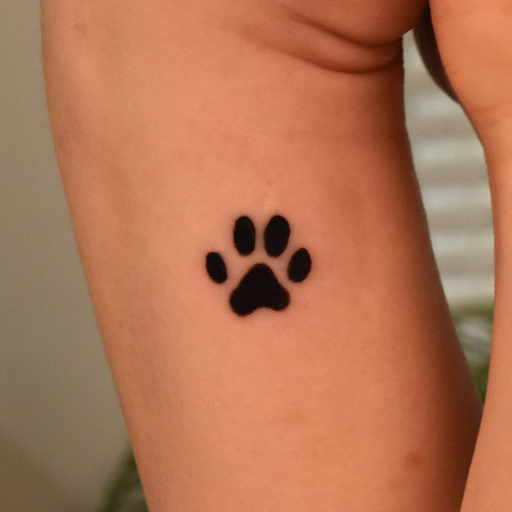 Real Cat Paw Print Tattoo