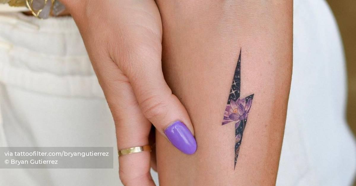 Lotus flower lightning bolt and “shakti” lettering