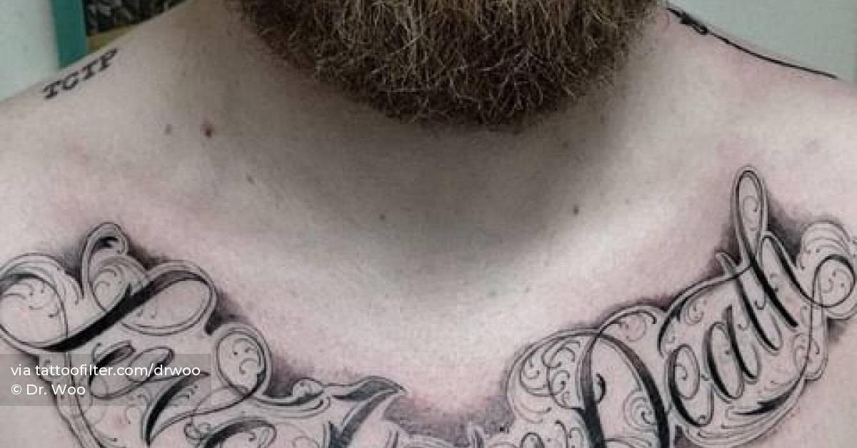 "Love it to death" letering tattoo located on the