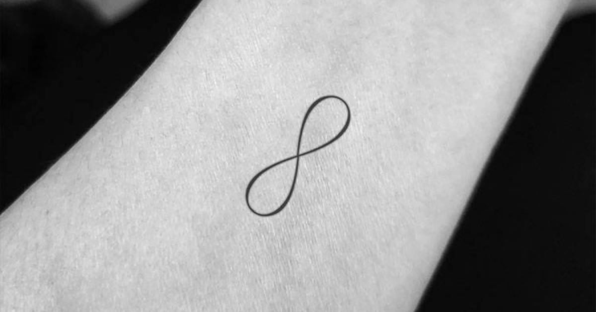 Small fine line infinity symbol temporary tattoo, get