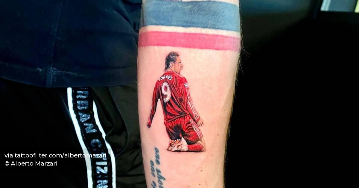 Fernando Torres tattoo located on the forearm, micro