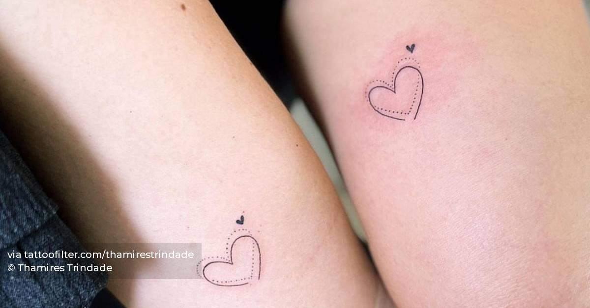 Matching heart tattoo for best friends.