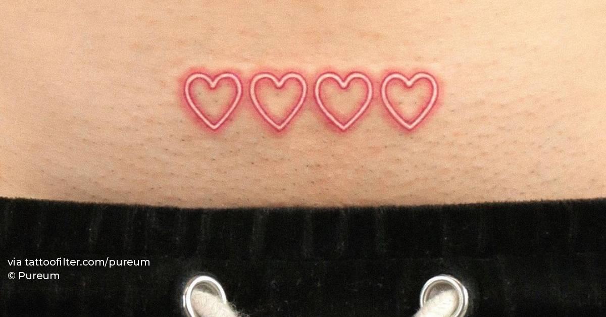 Beautiful neon hearts.