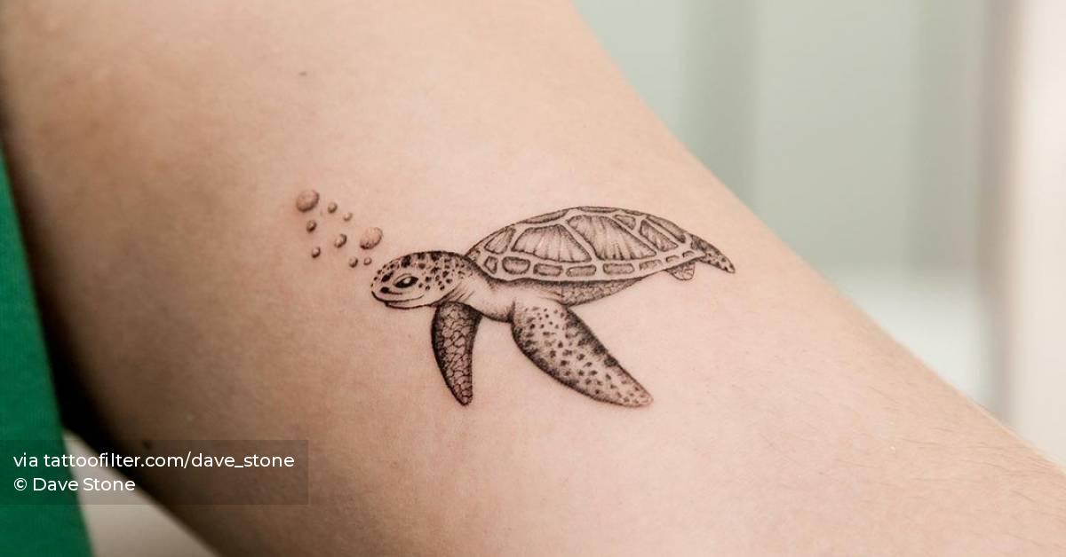 Green Turtle Tattoos This Amazing And Cute Sea Turtle Tattoo Is One Of