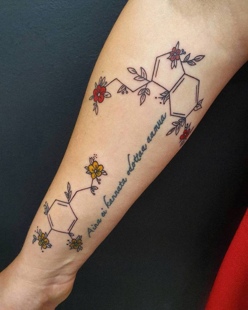 Serotonin And Dopamine Tattoos 