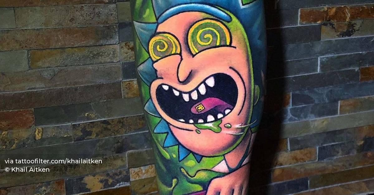 Rick snorting Kalaxian Crystals and droppin Acid.