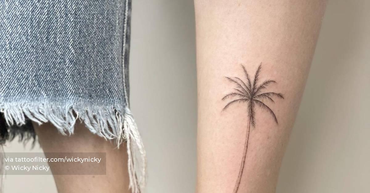 Realistic Palm Tree Tattoos 101 Best Palm Tree Tattoo Ideas You Have