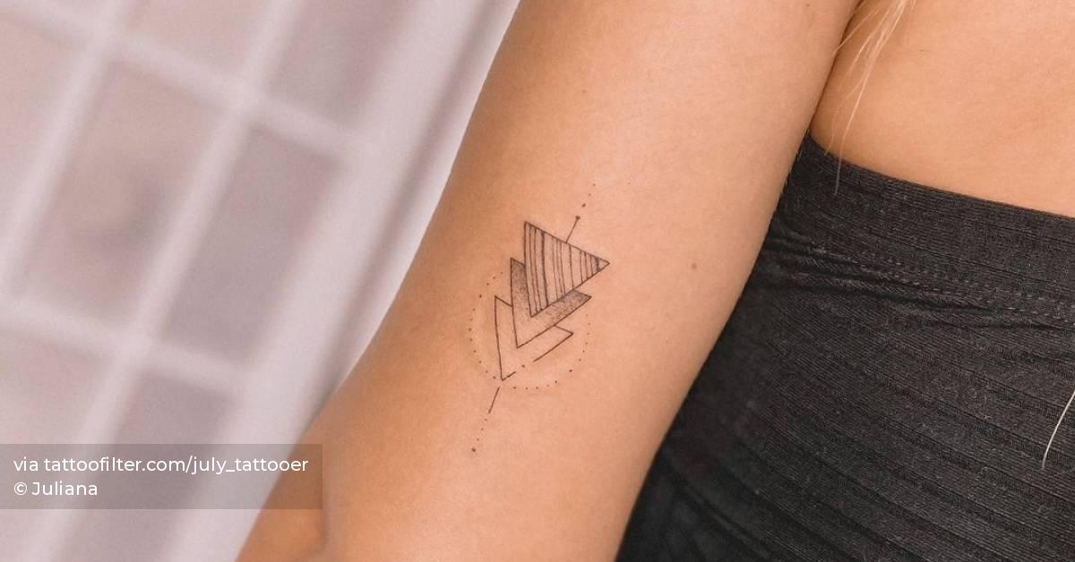 Triangle tattoo for siblings, representing age order
