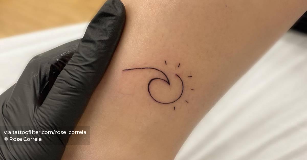 Simple Ocean Wave Tattoos Ocean Wave Tattoo Etsy