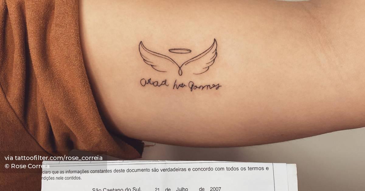 Tatuagem de assinatura. Homenagem para a Avó que