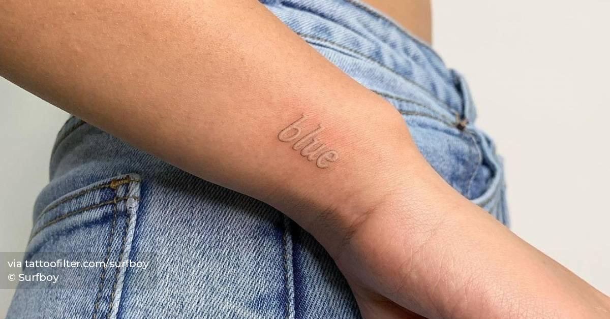 Blue Word Tattoos Tattoo #word #blue #red