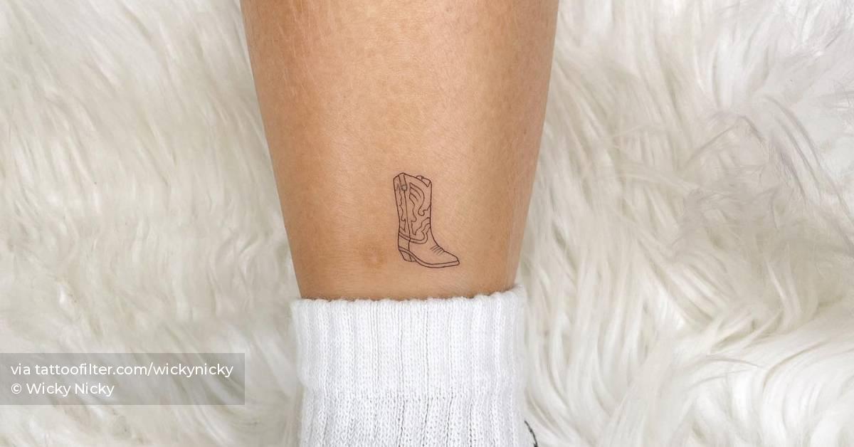 Cute Cowboy Boot Tattoos