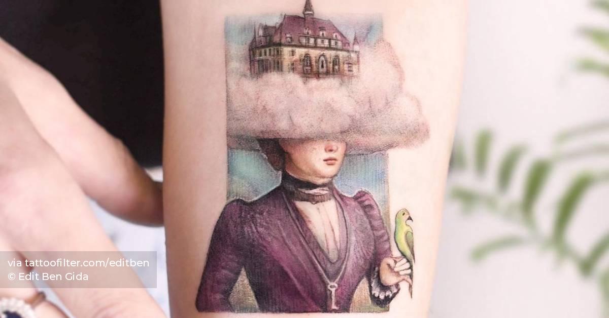Tattoo inspired by Christian Schloe's 'Castle in the