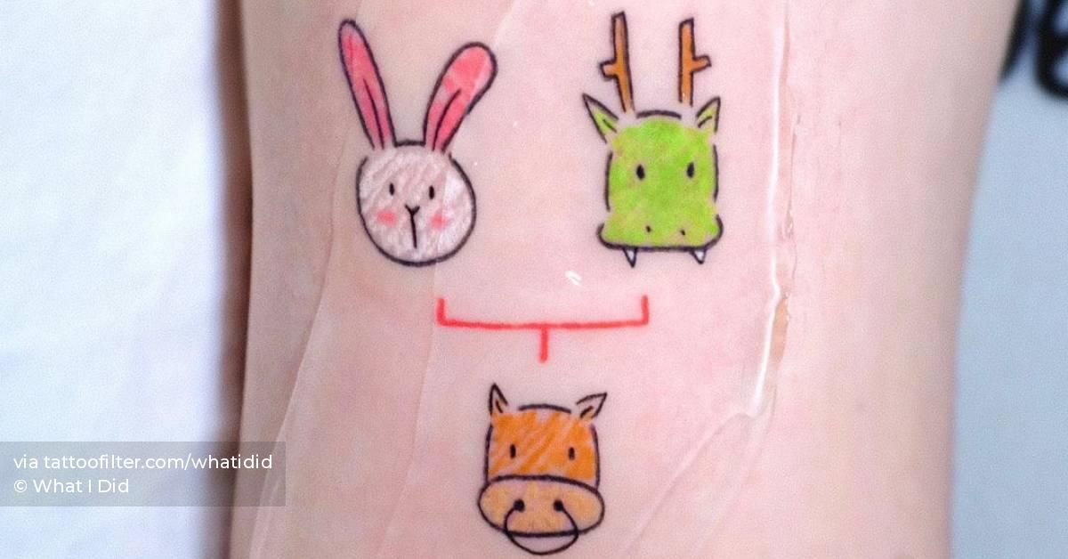 Chinese Zodiac - rabbit, dragon and ox.