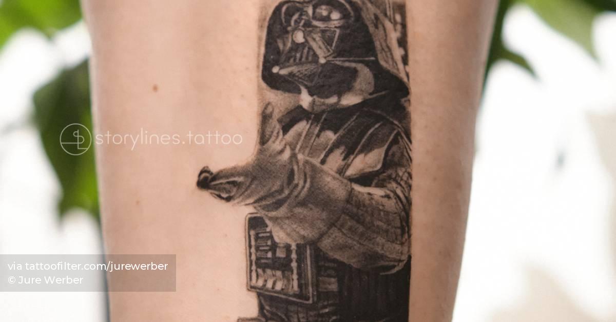 Darth Vader from Star Wars. Fine line realism from the