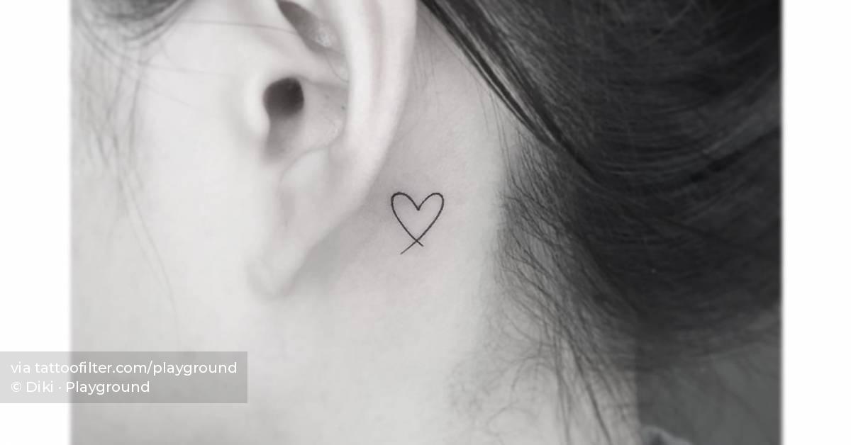 Heart Tattoos Behind The Ear 25 Behind The Ear Tattoos Behind The