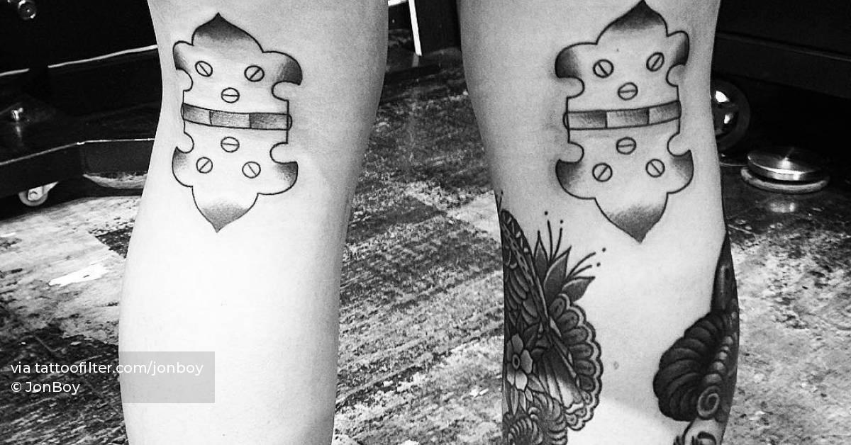 Individual matching hinges tattoo.