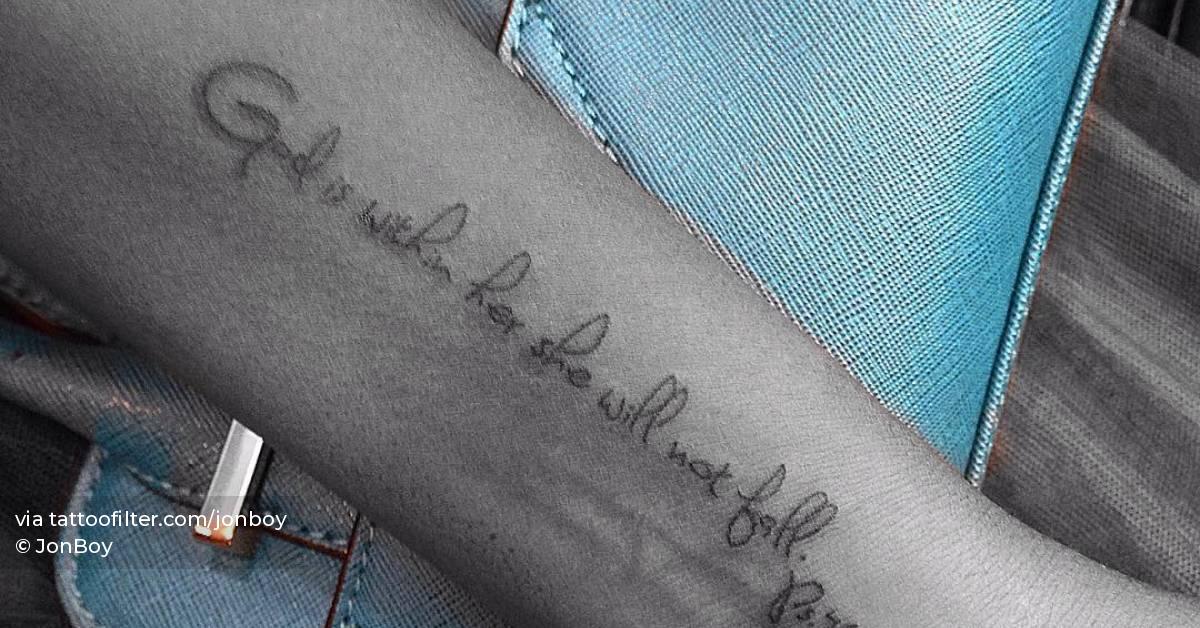 God is within her she will not fall. -Ps.46:5.