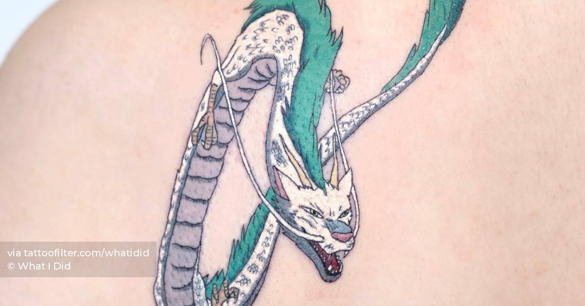 Haku tattoo located on the shoulder blade.