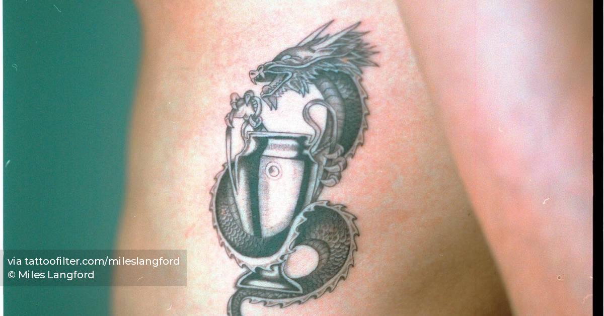 Champions League trophy tattooed on Mason Mount's rib.