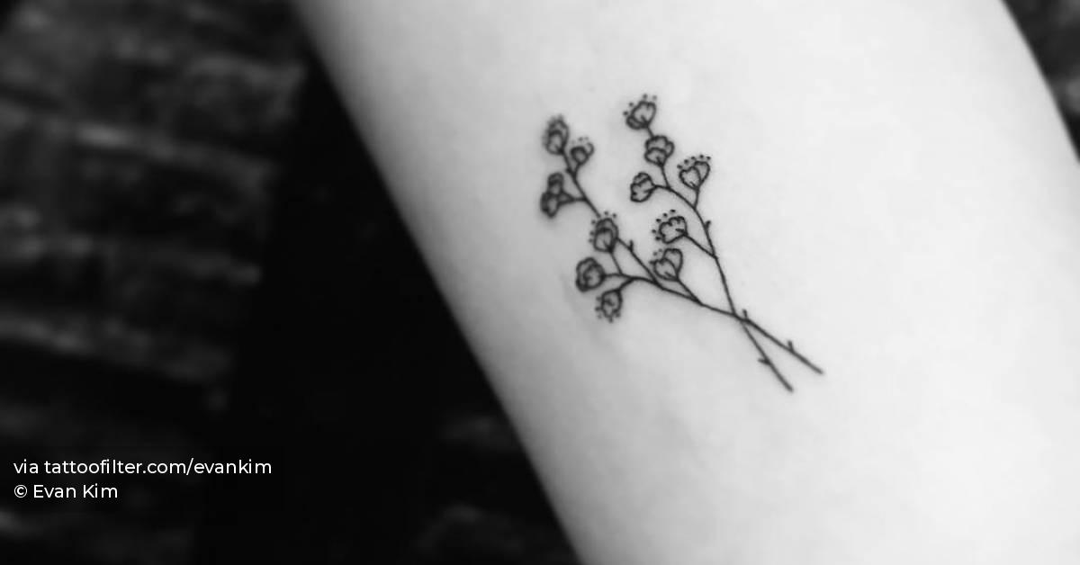 Flower tattoo done on the inner arm, minimalistic