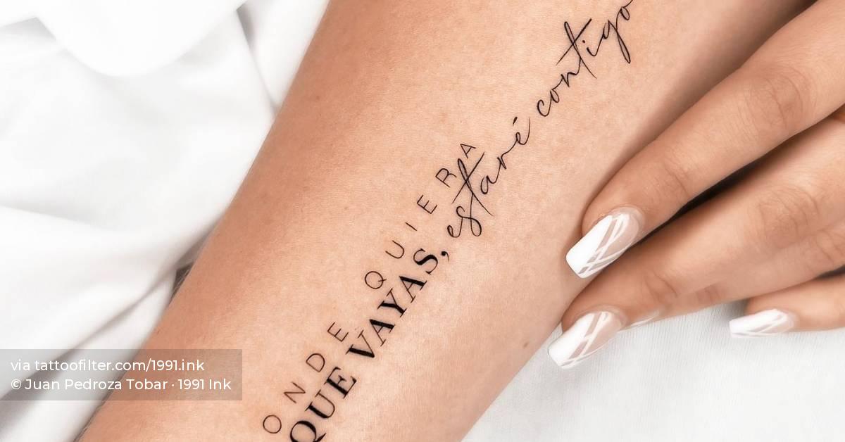 "Donde quiera que vayas, estaré contigo".