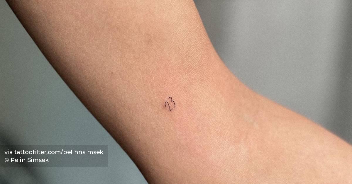 Tattoo of the number "23" located on the inner arm.